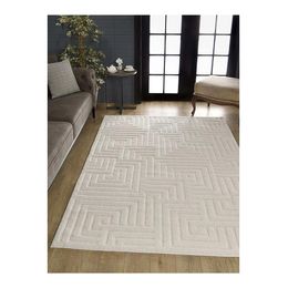 Conceptum Hypnose Hochflor-Teppich ''0634A'' in Creme - 75% | Gr&ouml;&szlig;e 200x290 cm |