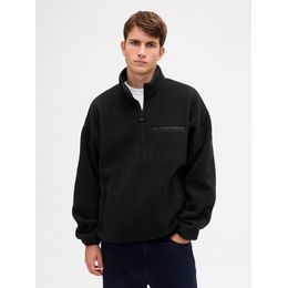 GAP Fleecepullover in Schwarz - 51% | Gr&ouml;&szlig;e M | Herren-fleece