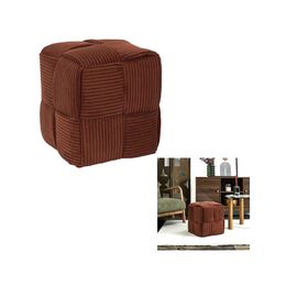 THE HOME DECO FACTORY Pouf in Orange - (B)36 x (H)38 cm - 61% | Sitzmoebel