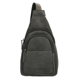 HIDE & STITCHES Leder-Umh&auml;ngetasche in Schwarz - (B)18 x (H)33 x (T)8,5 cm - 59% | Herrentaschen
