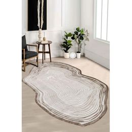 Conceptum Hypnose Kurzflor-Teppich ''Amorf - Ar001'' in Beige/ Hellbraun - 75% | Gr&ouml;&szlig;e 200x290 cm |