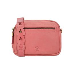 HIDE & STITCHES Leder-Umh&auml;ngetasche in Rosa - (B)19 x (H)14 x (T)6 cm - 59% | Damen-taschen