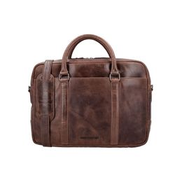 HIDE & STITCHES Leder-Businesstasche in Braun - (B)38 x (H)29 x (T)7 cm - 64% | Herrentaschen