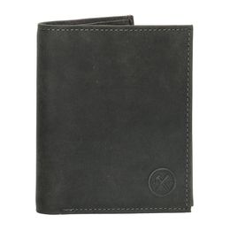HIDE & STITCHES Leder-Geldb&ouml;rse in Schwarz - (B)9 x (H)12 x (T)2,5 cm - 59% | Portemonnaies-etuis