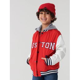 COOL CLUB &Uuml;bergangsjacke in Rot/ Grau/ Creme - 50% | Gr&ouml;&szlig;e 98 | Kinderjacken