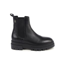 Tommy Hilfiger Shoes Leder-Chelsea-Boots in Schwarz - 58% | Gr&ouml;&szlig;e 40 | Stiefeletten