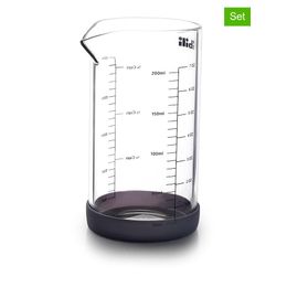 Ibili 2er-Set: Mini-Messbecher in Transparent/ Schwarz - 200 ml - 29% | Kuechenhelfer