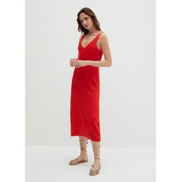 Stefanel Leinen-Kleid in Rot - 67% | Gr&ouml;&szlig;e L | Damen-kleider