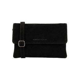 HIDE & STITCHES Leder-Umh&auml;ngetasche "Brazos" in Schwarz - (B)24 x (H)16 x (T)5,5 cm - 35% | Damen-taschen