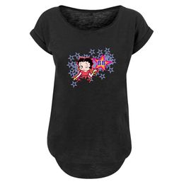 F4NT4STIC Shirt 'Betty Boop Purple Stars And Dots' female Black size 5XL