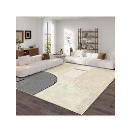 Conceptum Hypnose Kurzflor-Teppich ''Infkece12'' in Creme/ Beige/ Grau - 74% | Gr&ouml;&szlig;e 100x200 cm |