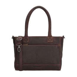 HIDE & STITCHES Leder-Schultertasche "Japura" in Braun - (B)31 x (H)24 x (T)8 cm - 63% | Damen-taschen