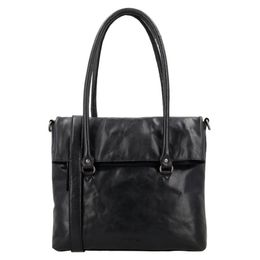 HIDE & STITCHES Leder-Schultertasche "Westland" in Schwarz - (B)36 x (H)29 x (T)9 cm - 68% | Damen-taschen