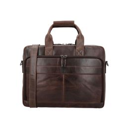 HIDE & STITCHES Leder-Businesstasche in Braun - (B)39,5 x (H)30 x (T)7 cm - 60% | Herrentaschen