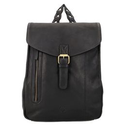 HIDE & STITCHES Leder-Rucksack in Schwarz - (B)25 x (H)32 x (T)12 cm - 65% | Damen-taschen