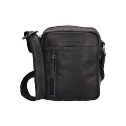 HIDE & STITCHES Leder-Umh&auml;ngetasche in Schwarz - (B)14,5 x (H)18 x (T)5,5 cm - 63% | Herrentaschen