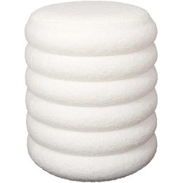 The Home Deco Kids Pouf in Wei&szlig; - (H)43,5 x &Oslash; 37 cm - 60% | Sitzmoebel