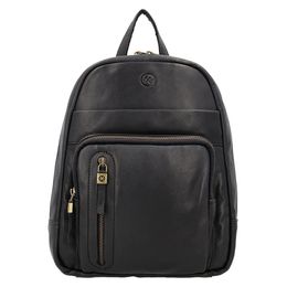 HIDE & STITCHES Leder-Rucksack in Schwarz - (B)23,5 x (H)28,5 x (T)8,5 cm - 65% | Damen-taschen