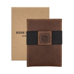 HIDE & STITCHES Leder-Kartenetui "Japura" in Braun - (B)7 x (H)9,5 x (T)0,5 cm - 63% | Portemonnaies-etuis