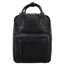 HIDE & STITCHES Leder-Rucksack "Paint Rock" in Schwarz - (B)21,5 x (H)29,5 x (T)10 cm - 65% | Damen-taschen