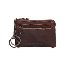 HIDE & STITCHES Leder-Schl&uuml;sseletui in Braun - (B)12 x (H)8 x (T)1 cm - 62% | Portemonnaies-etuis