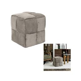 THE HOME DECO FACTORY Pouf in Taupe - (B)36 x (H)38 cm - 63% | Sitzmoebel