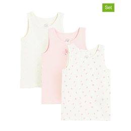 COOL CLUB 3er-Set: Hemdchen in Creme/ Rosa - 46% | Gr&ouml;&szlig;e 110/116 | Baby-waesche