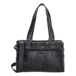 Micmacbags Leder-Schultertasche in Schwarz - (B)28 x (H)19 x (T)10 cm - 54% | Damen-taschen