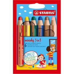 Stabilo Buntstifte "Woody 3in1" - 6 St&uuml;ck - 13% | Schulzubehoer