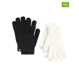 COOL CLUB 2er-Set: Handschuhe in Creme/ Schwarz - 42% | Gr&ouml;&szlig;e 92/110 | Kinderhandschuhe