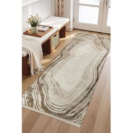 Conceptum Hypnose Kurzflor-Teppich ''Amorf - Ar001'' in Beige - 70% | Gr&ouml;&szlig;e 100x200 cm |