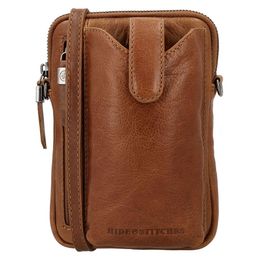 HIDE & STITCHES Leder-Handytasche in Hellbraun - (B)13 x (H)19 x (T)2 cm - 63% | Damen-handytaschen