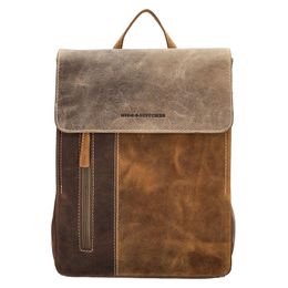 HIDE & STITCHES Leder-Rucksack in Hellbraun/ Beige - (B)24 x (H)32 x (T)10 cm - 66% | Damen-taschen