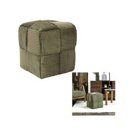 THE HOME DECO FACTORY Pouf in Khaki - (B)36 x (H)38 cm - 63% | Sitzmoebel