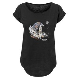 F4NT4STIC T-Shirt 'NASA Take Off Earth Montage' Damen Gr&ouml;&szlig;e 5XL grau / schwarz