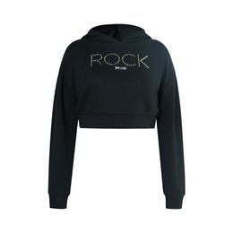 ROCKEASY Sweatshirt Damen Gr&ouml;&szlig;e XL gold / schwarz / wei&szlig;