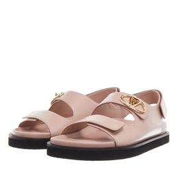 Valentino Garavani Sandalen - Sandal Vlogo - Gr. 39 (EU) - in Beige - f&uuml;r Damen