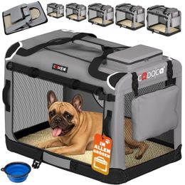 Cadoca Hundebox faltbar M 60x42x44cm Grau