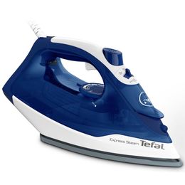 Tefal Dampfb&uuml;geleisen &raquo;Express Steam FV2838, 2400 W, Keramik-B&uuml;gelsohle,&laquo; 2400 W 180 g/Min. Dampfsto&szlig;, Tropfstopp, 270 ml Fassungsverm&ouml;gen, blau blau 