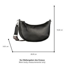 Tom Tailor Damen Tom Tailor Handtasche &raquo;Tatiana&laquo; fein gewebter dreifarbiger Gurtband mit harmonischem &bdquo;T&ldquo; ́Logodruck schwarz