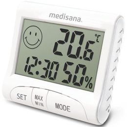 Medisana Innenwetterstation &raquo;HG 100&laquo; () Innenwetterstation mit Anzeige von Luftfeuchtigkeit und Raumtemperatur wei&szlig; Innenwetterstation