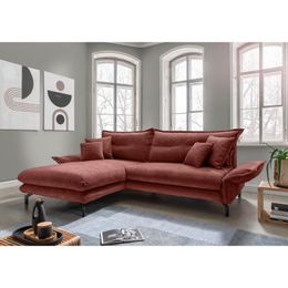 Home Affaire Ecksofa &raquo;LAVA Breite 255 cm, modern und elegant, aktuelle Kissenoptik, L-Form&laquo; Armlehnen verstellbar