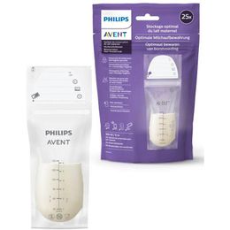 Philips Avent Muttermilchbeutel &raquo;SCF603/25&laquo; vorsterilisiert, mit sicherem, doppeltem Zip-Verschluss transparent Kunststoff Gefrierschranktauglich mit 