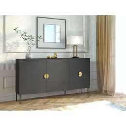 Home Affaire Kommode &raquo;BELLOT Sideboard mit 2 Schubladen und 2 T&uuml;ren, B/T/H: 213/40/87,6 cm&laquo; Schubkastenkommode mit Metallgriffen und viel Stauraum 