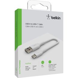 Belkin Smartphone-Kabel &raquo;USB-C/USB-A Kabel PVC, 15cm&laquo; USB Typ A USB-C 15 cm wei&szlig; BoostCharge