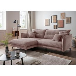 Home Affaire Ecksofa &raquo;LAVA Breite 255 cm, modern und elegant, aktuelle Kissenoptik, L-Form&laquo; Armlehnen verstellbar