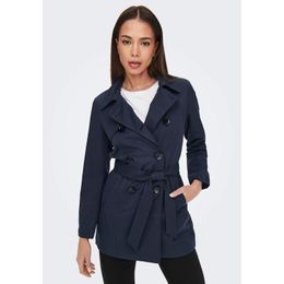 Only Trenchcoat &raquo;ONLVALERIE TRENCHCOAT OTW NOOS&laquo; Night Sky M (38) M (38) Klassischer Kurzmantel mit Bindeg&uuml;rtel von Only