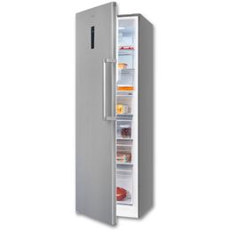 Exquisit Gefrierschrank &raquo;GS295-NF-H-040D&laquo; 185 cm hoch 60 cm breit 4*-Gefrierschrank NoFrost mit LED-Anzeige&Ice-Maker f&uuml;r schnelles Eis silber 