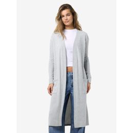 Noisy may Damen Noisy may Strickjacke &raquo;NMCITY L/S LONG CARDIGAN NOOS&laquo; Kunstfaser grau XS
