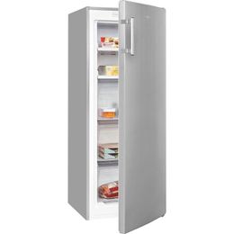 Exquisit Gefrierschrank &raquo;GS231-NF-H-040D inoxlook&laquo; 143 cm hoch 54 cm breit 4*-Gefrierschrank No Frost mit LED-Anzeige & praktischem Griff silber 